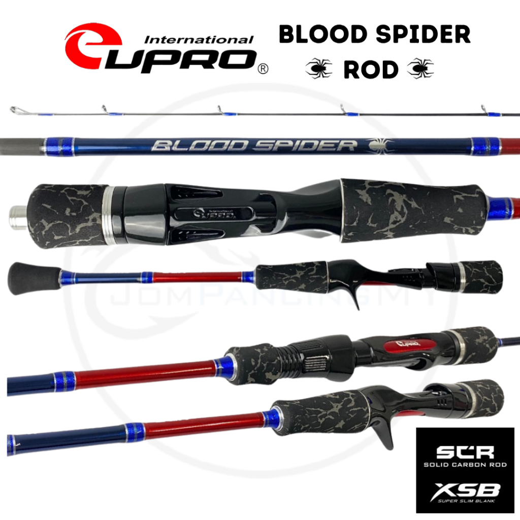 Eupro Blood Spider Spinning Baitcasting Fishing Rod Incl Hard Paper ...