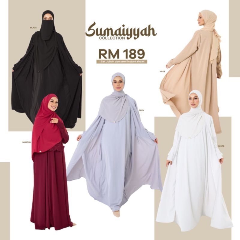 Sumaiyyah | Sumayyah| Khowla |Jilbab Nunha | Jilbab Halima| tudung ...
