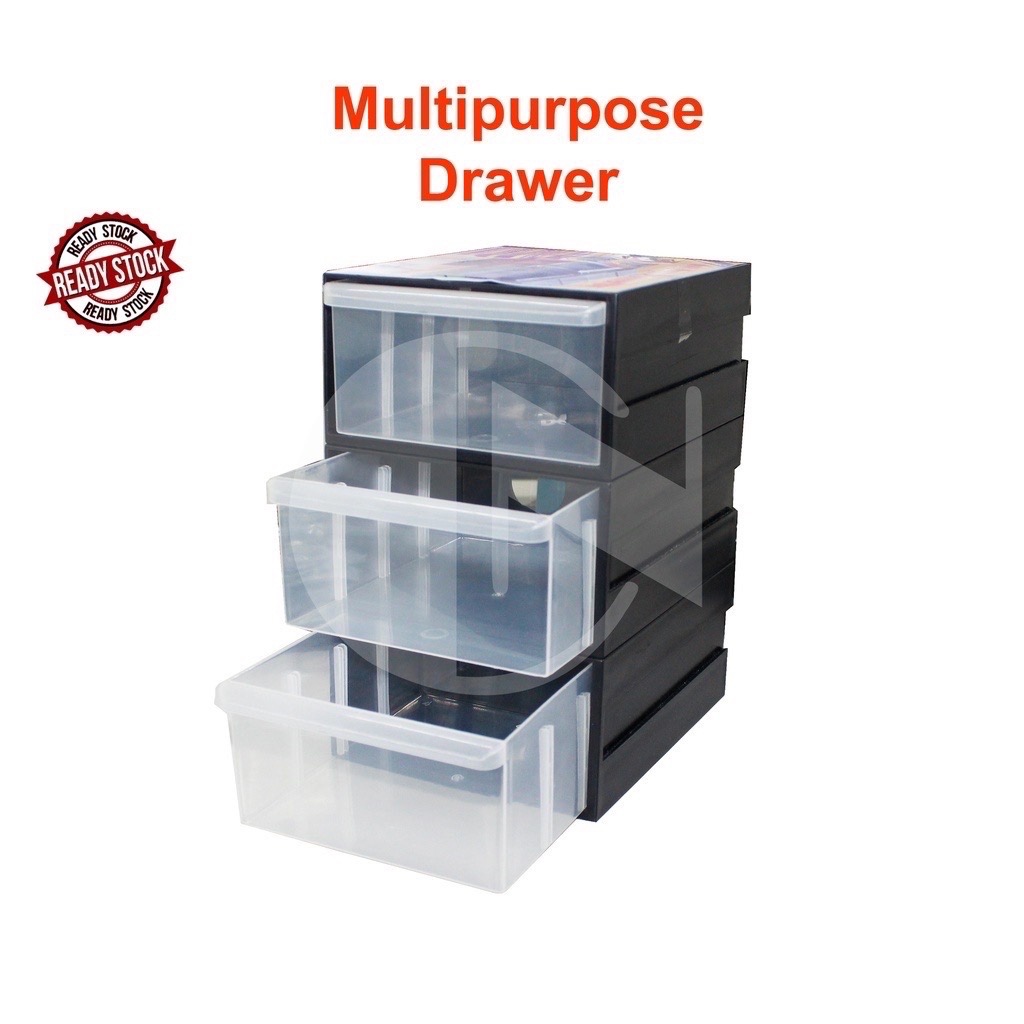PCN M-168 3 Tier Stackable Plastic Heavy Duty Multipurpose Multi ...