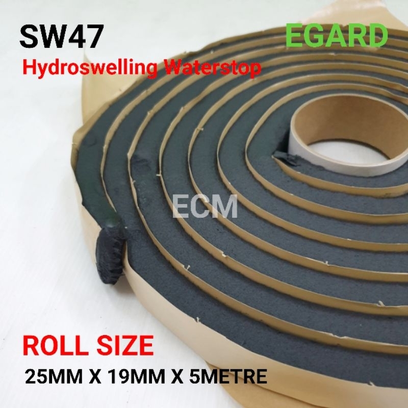 EGARD SWELLABLE WATERSTOP SW47 - HYDROSWELLING, HYDROPHILLIC WATERSTOP ...