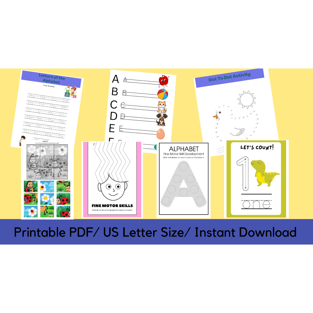 Kids Learning Kit, Preschool Printables, Toddler Learning Worksheet ...
