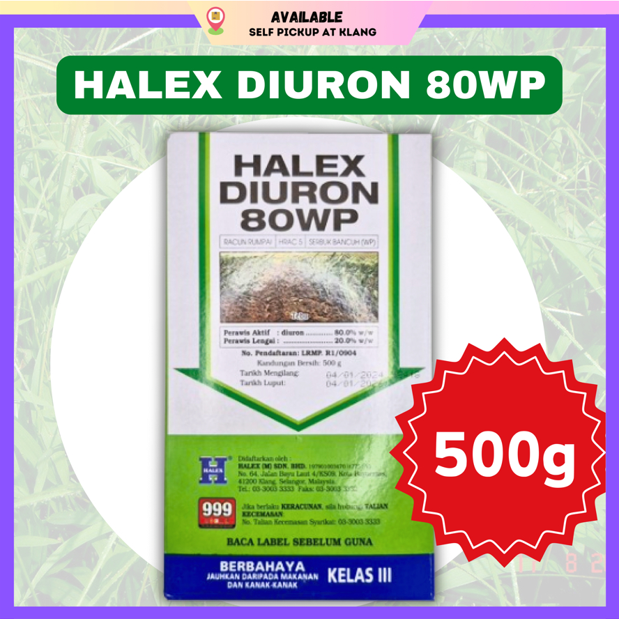 Halex Diuron Serbuk Bancuh 500g Racun Rumpai Herbicide sesuai untuk ...