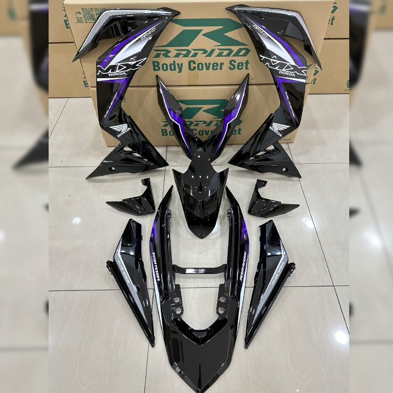[READY STOCK] Coverset Bodyset Honda RS150R V1 V2 V3 DESIGN MX BLACK ...