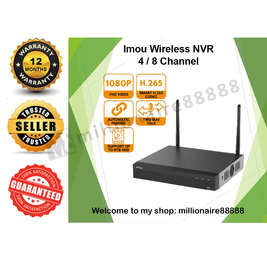 Imou Wireless Recorder FHD Video 4 Channel/8 Channel ONVIF Auto Pairing ...