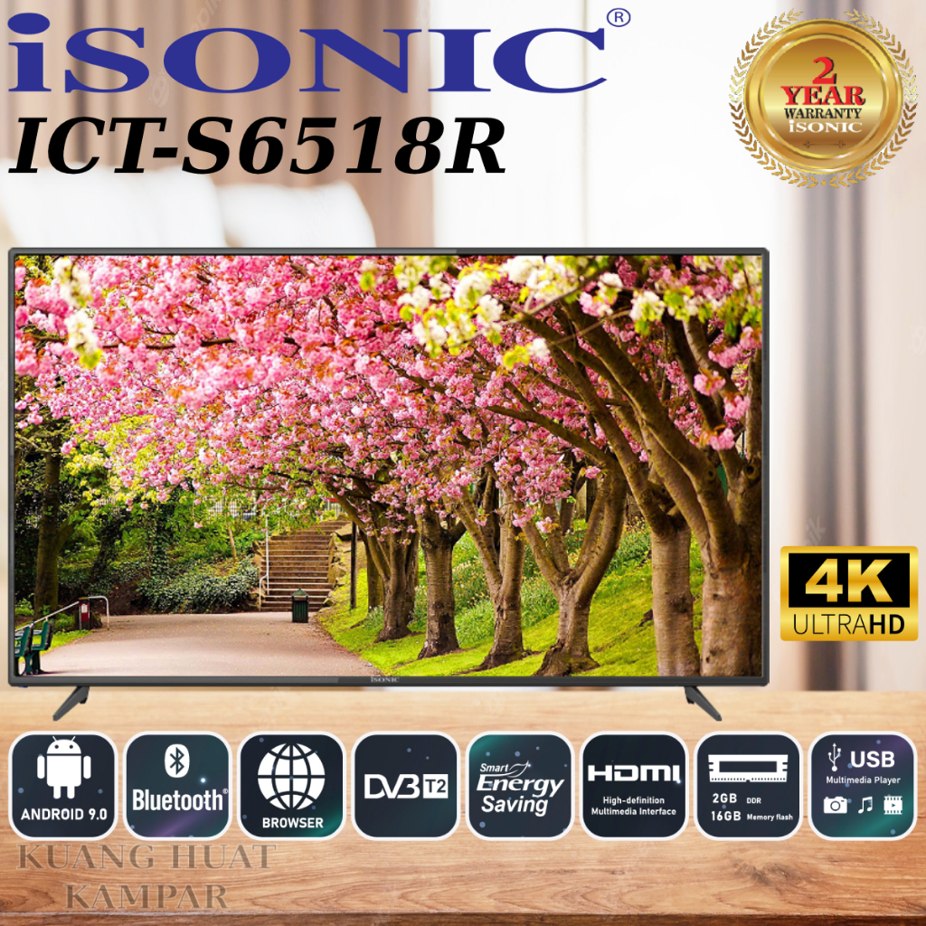 ISONIC 65 INCH 4K ANDROID LED TV ICT-S6518 / ICTS6518 | Shopee Malaysia