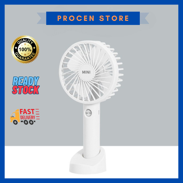 USB Mini Fan 3 Gear Speed Portable Rechargeable 4W Battery 4 Blades ...