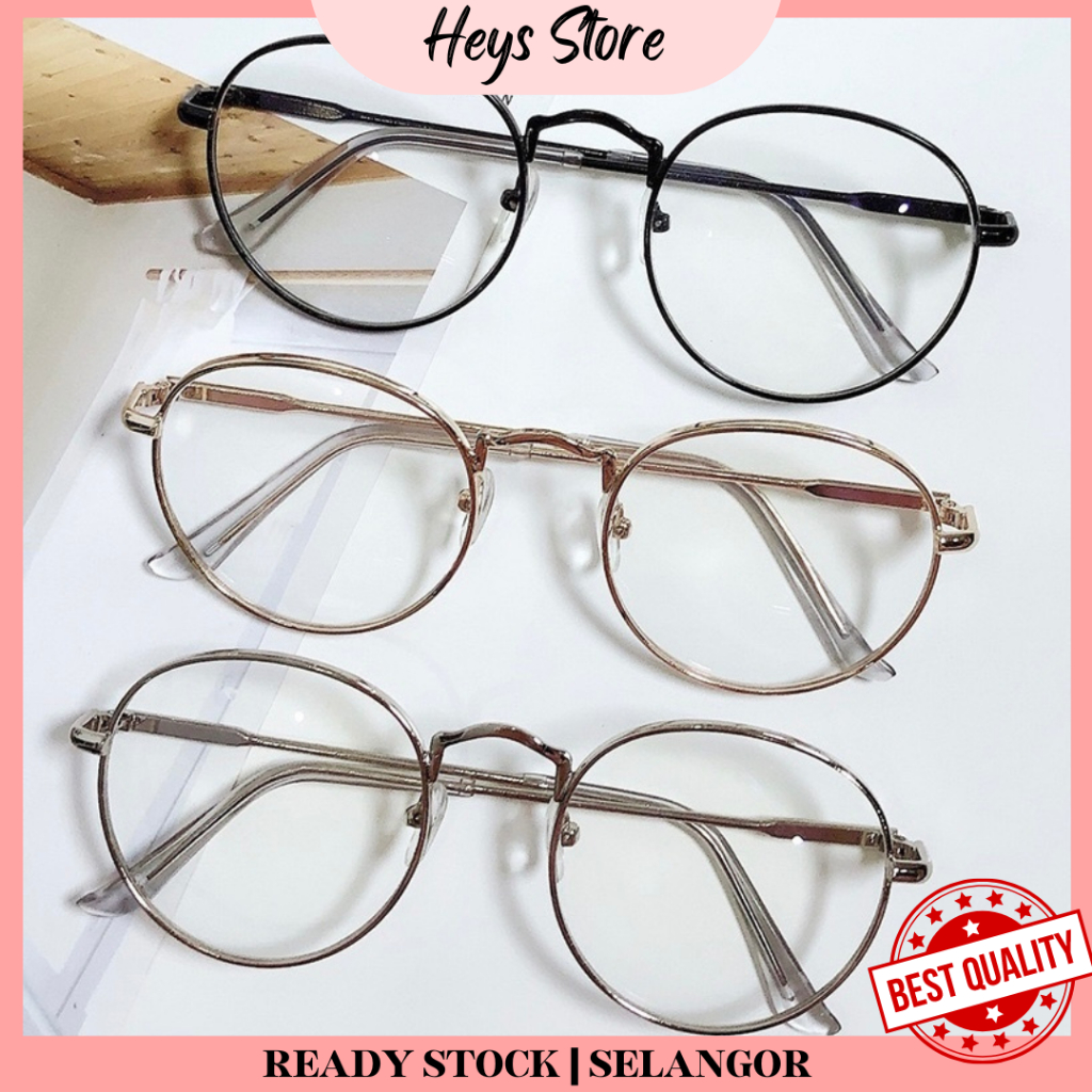 Heys Round Frame Spec Daily Wear Spec Transparent Glasses Cermin Mata ...