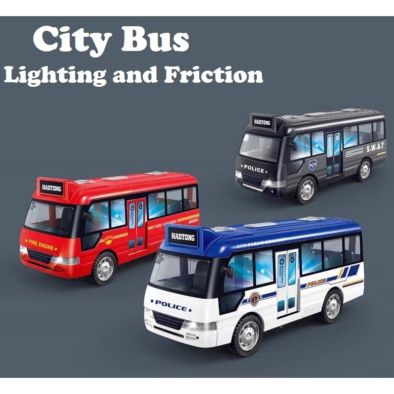 Mini Lighting & Friction City Bus Toy For Kid Vehicles Toy With ...