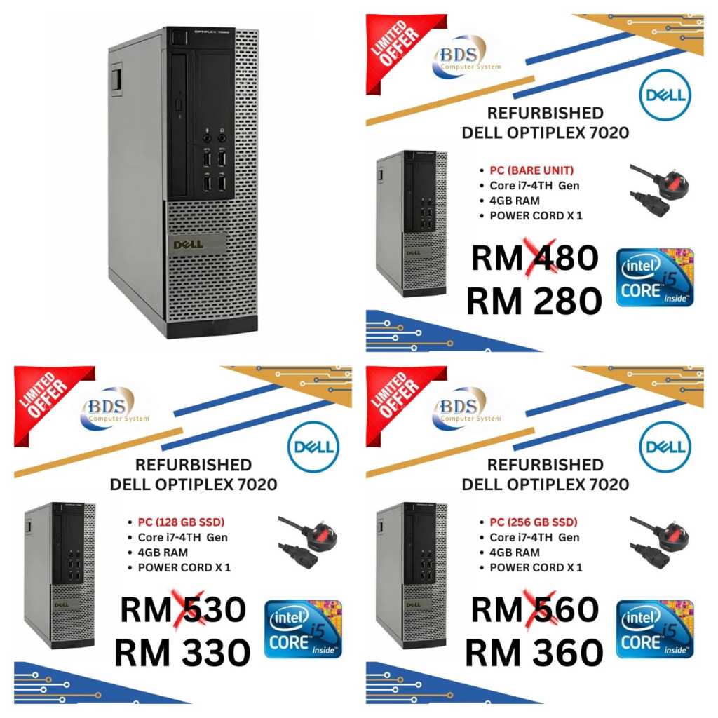 DELL/LENOVO/HP Budget Computer CHEAP DESKTOP MURAH/PC MURAH/PC BAJET ...