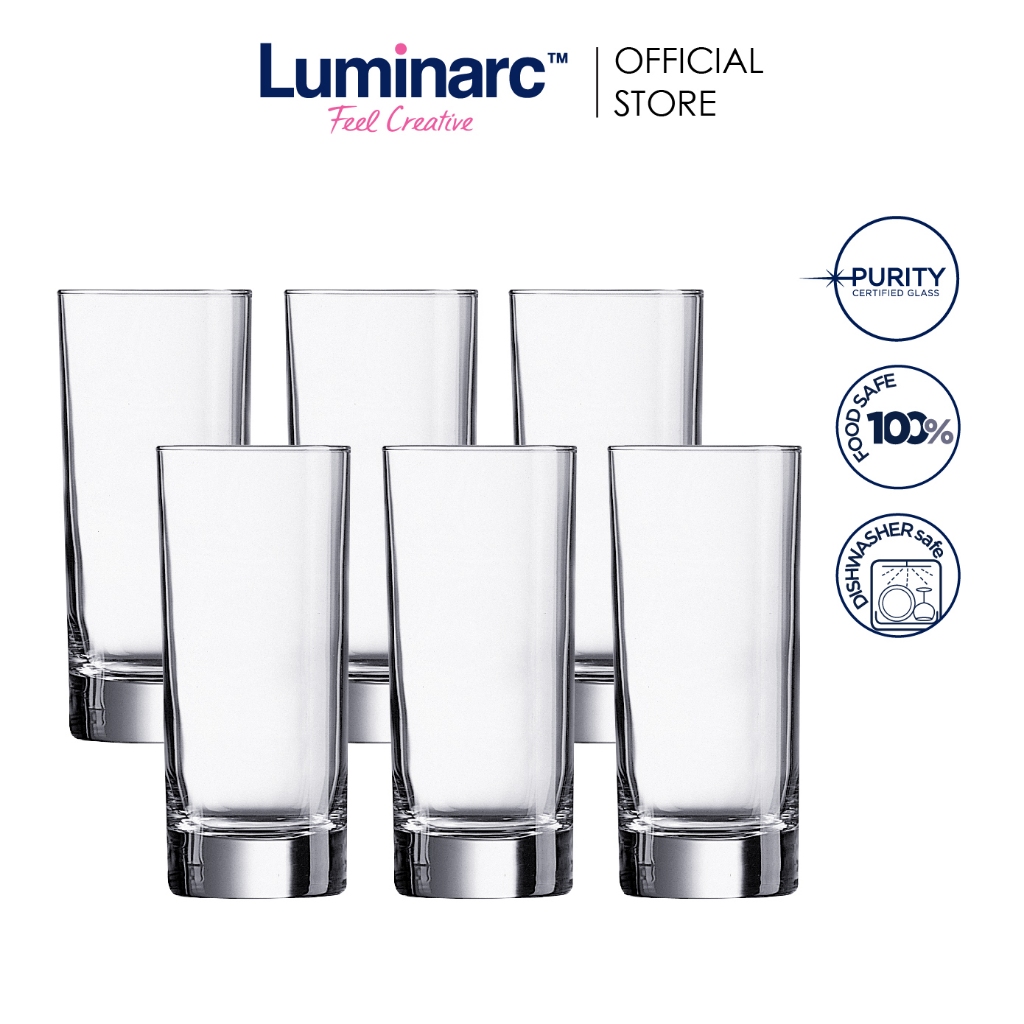 Luminarc 6Pcs Islande Highball Glass Set - (290ML) [Model: D6293 ...