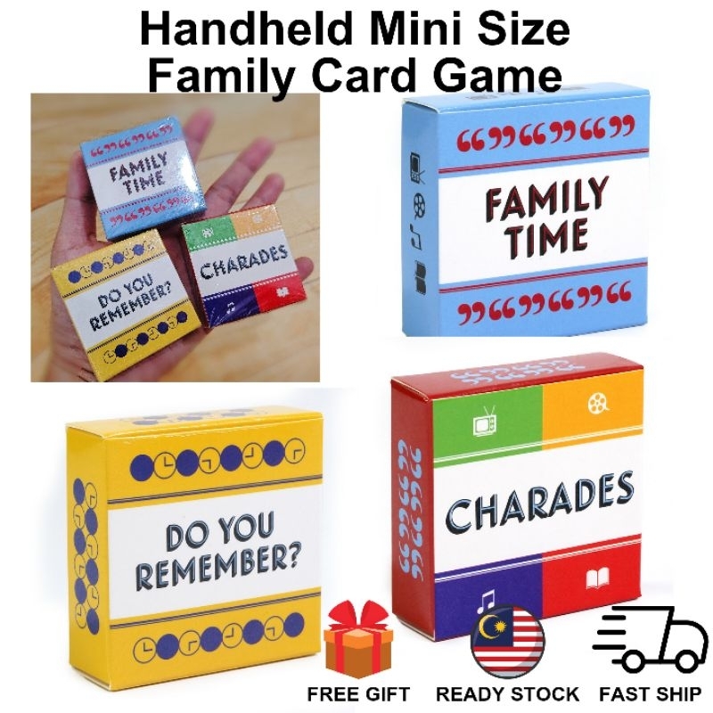 Mini Card Game Charades Family Time Do You Remember? Handheld Size Fun ...