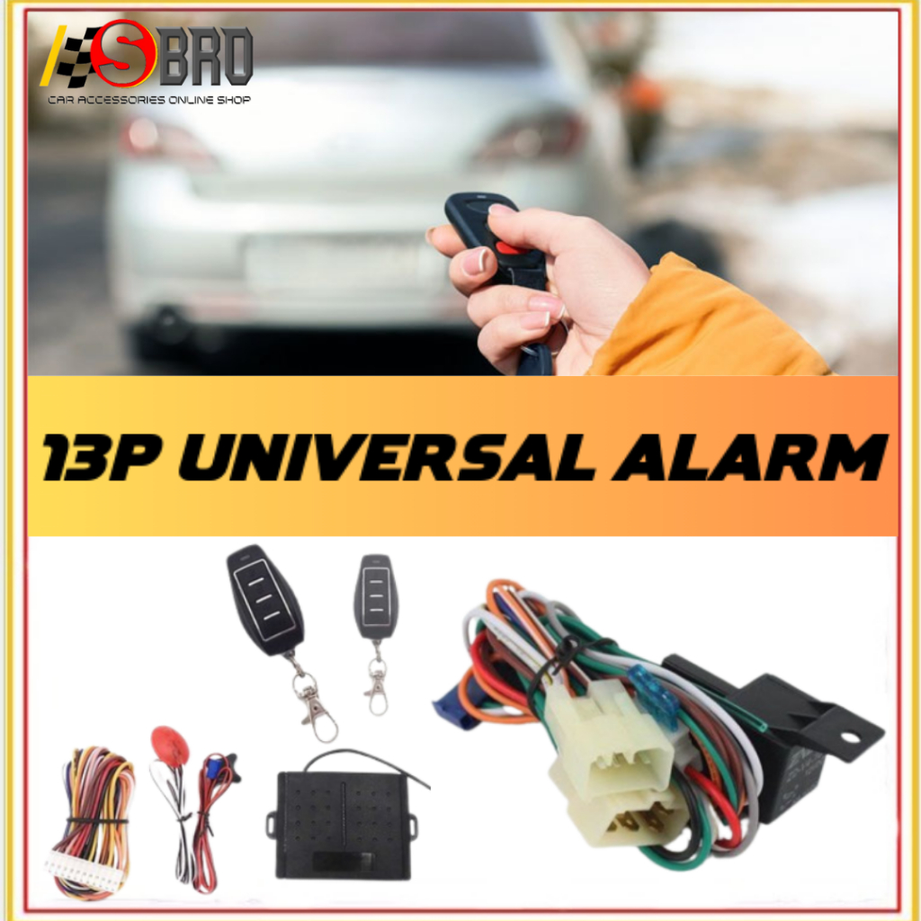 Car Security System Alarm (13 PIN ) For Wira Saga Waja FLX Axia Iswara ...
