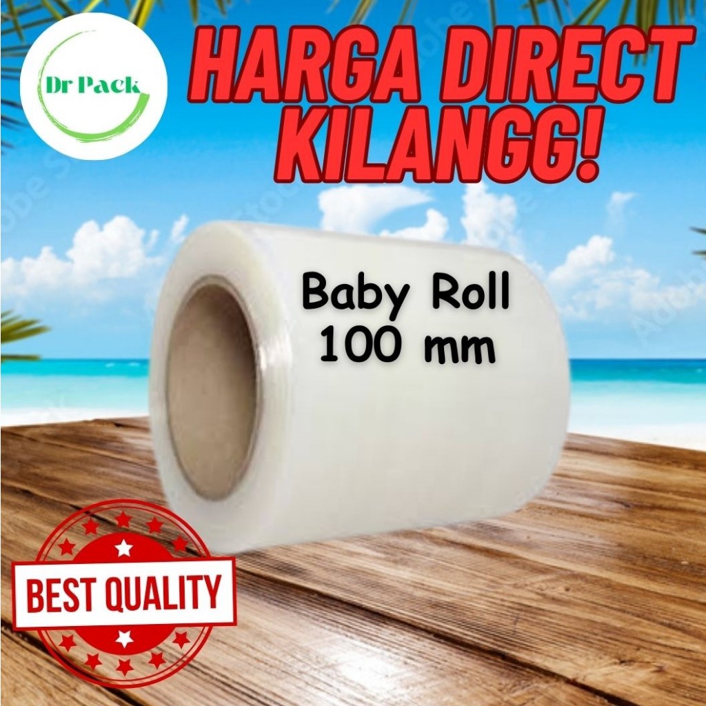 DR.PACK BABY ROLL STRETCH FILM PLASTIC WRAPPING FILM MINI ROLL CLEAR ...