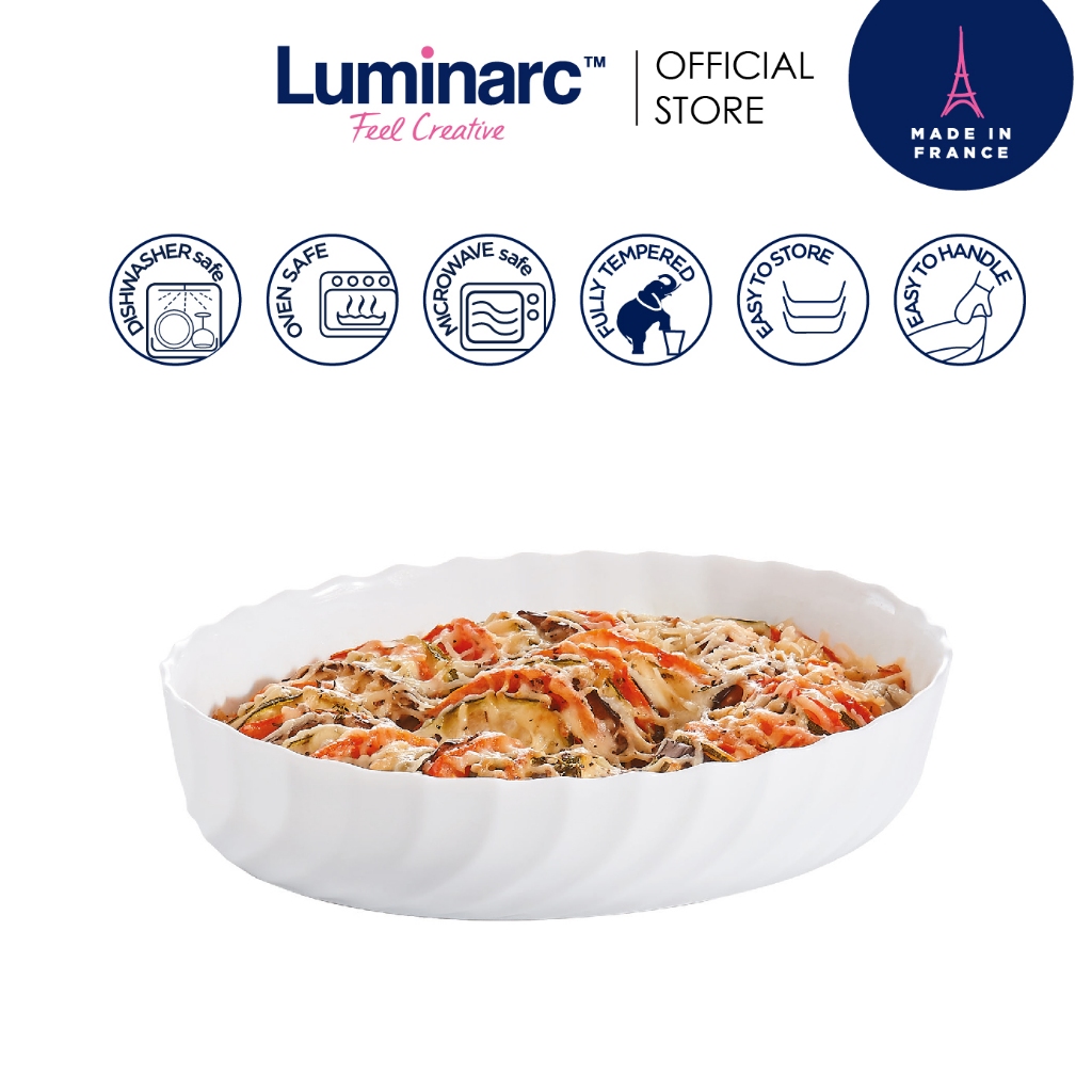 Luminarc Smart Cuisine Series Trianon Baking Dish - Oval Shape (1000ML ...