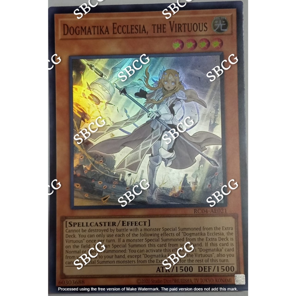 Rarity Collection Quarter Century Edition "Dogmatika Ecclesia, the Virtuous" ( RC04-AE021 ...