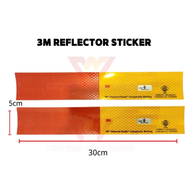 🔥Ready STOCK🔥(6PCS 1 SET) 3M Side Marking Reflector Sticker TYPE 5/J5 ...