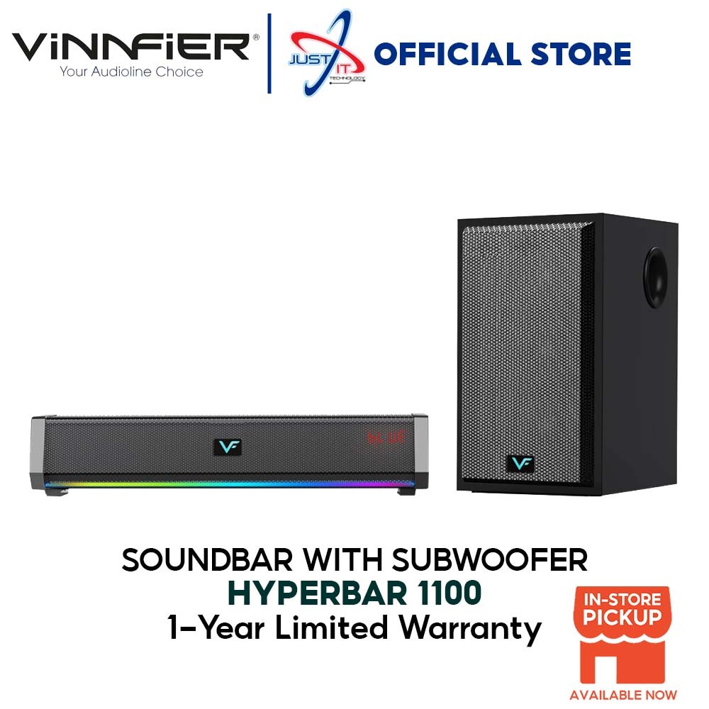 VINNFIER Hyperbar 1100 With Bass Subwoofer & Mic Jack | Shopee Malaysia