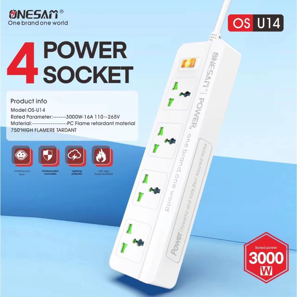 ONESAM OS-U14 Power Socket Rated Power 3000W Universal Power Socket ...