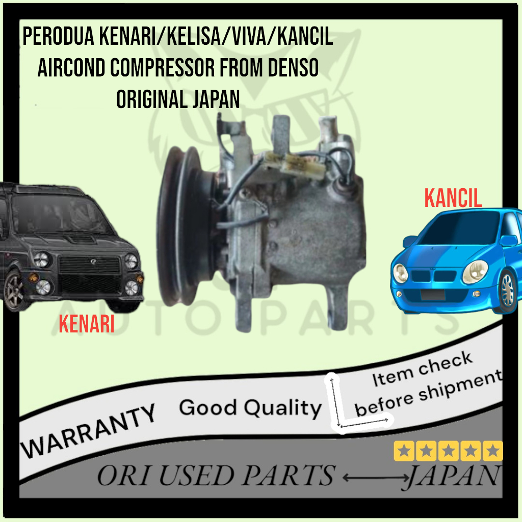 PERODUA KENARI/KELISA/VIVA/KANCIL AIRCOND COMPRESSOR FROM DENSO ...