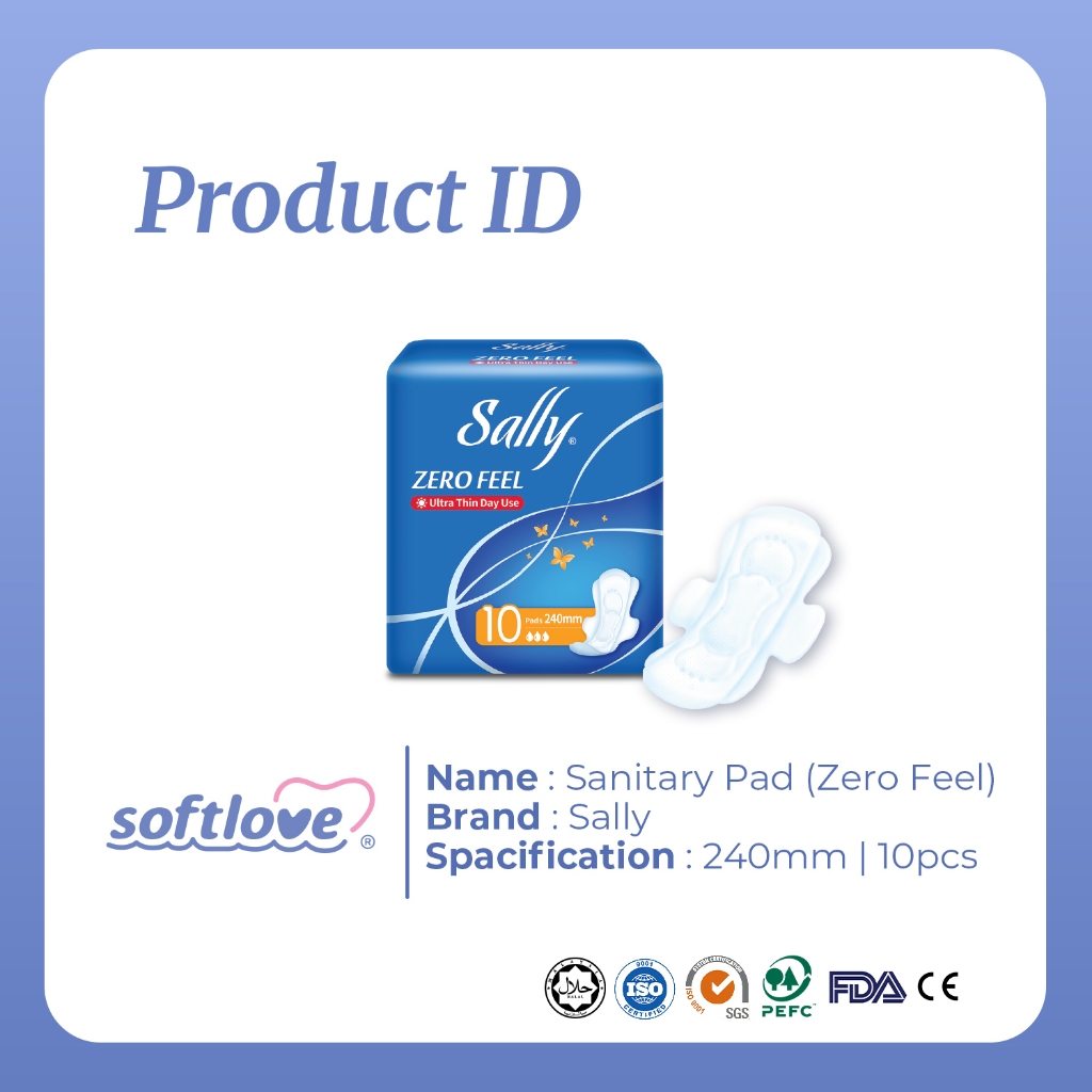 Sally | Sanitary Pad | Zero Feel - Day Use(24cm) | Shopee Malaysia