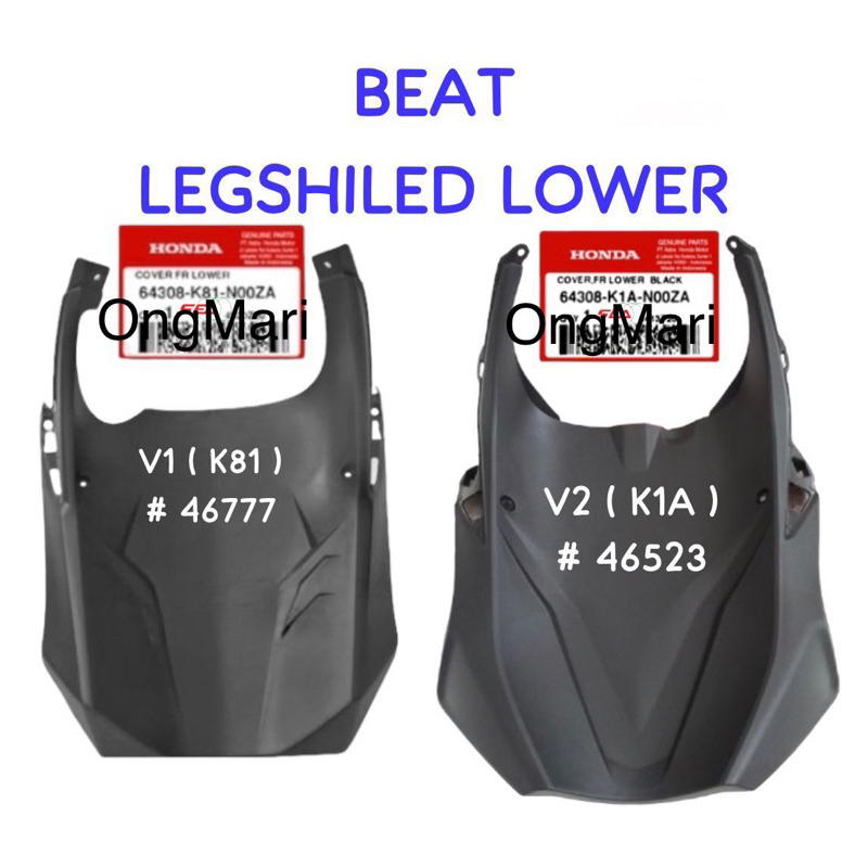 HONDA BEAT V1 V2 K81 K1A LEG SHIELD LOWER U INNER COVER 100% ORIGINAL ...