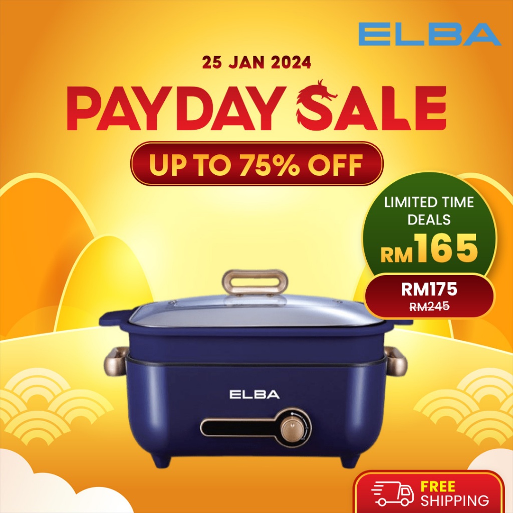 [Online Exclusive] ELBA Multi Cooker EMC-N9015(BL) - Stainless Steel ...