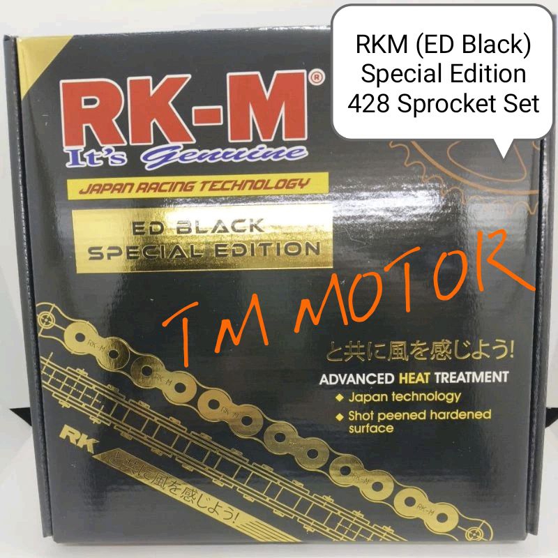 RK-M ED Black Special Edition sprocket set (428 oring), Y15ZR/ LC135 ...