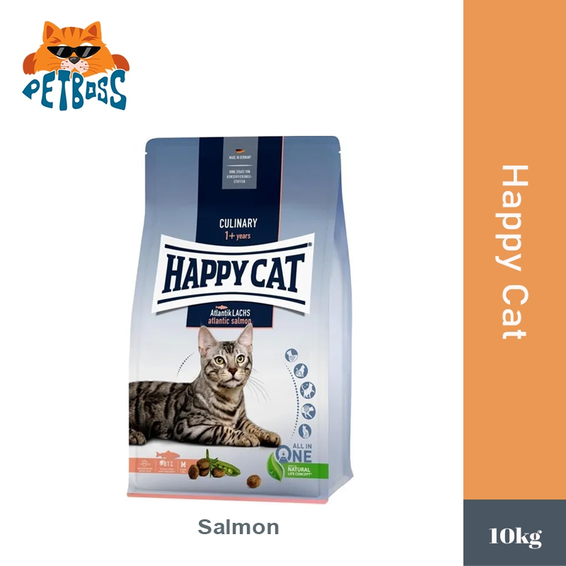 Happy Cat Culinary Adult Cat Food - Atlantik Salmon (10kg) | Shopee ...
