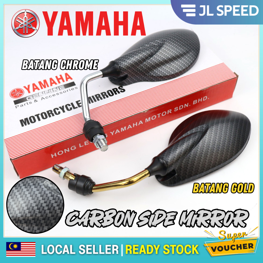 CARBON Y125Z SIDE MIRROR SET CERMIN SISI YAMAHA LC 135 LC135 Y15 Y15ZR Y16 Y125Z 125ZR RXZ FZ150 ...