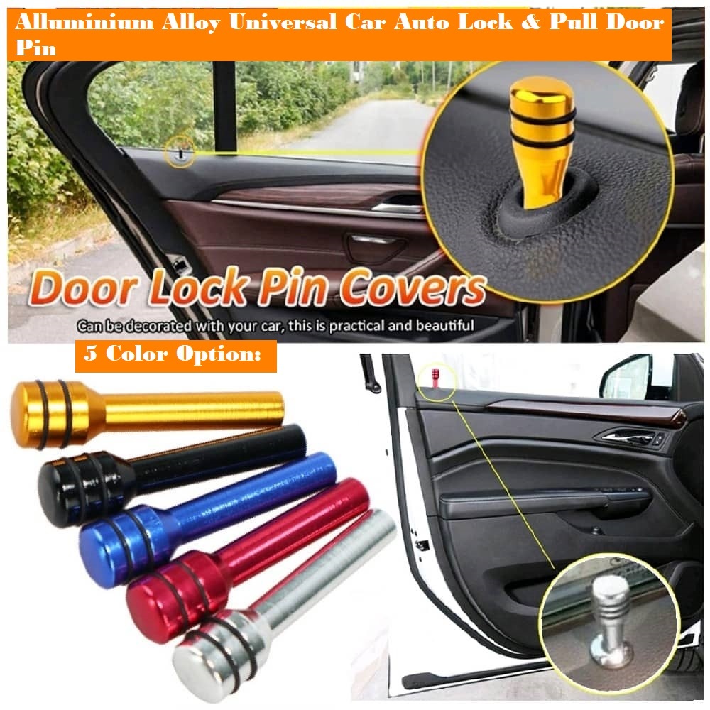 Aluminum Car Door Lock Knob Pins Car Accessories kancil kenari kelisa ...
