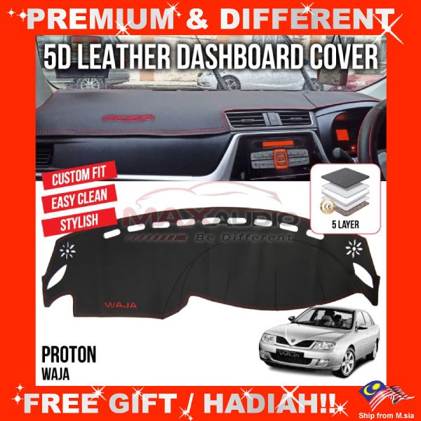 5D Leather Dashboard Cover PROTON WAJA Cars Premium VIP 5D Custom Made ...