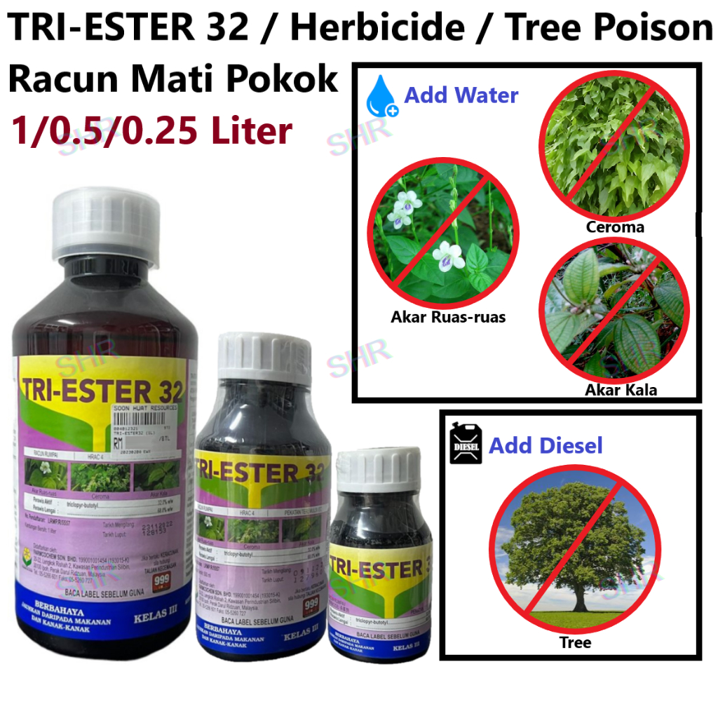 FARMCOCHEM Tri-Ester 32 [250ml/500ml/1L] / Tri Ester Herbicide / Poison ...