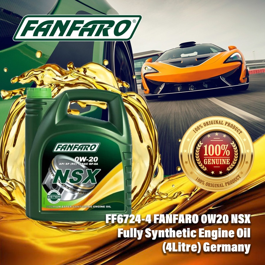 FF6724-4 FANFARO 0W20 NSX Fully Synthetic Engine Oil 4LITER | Shopee ...