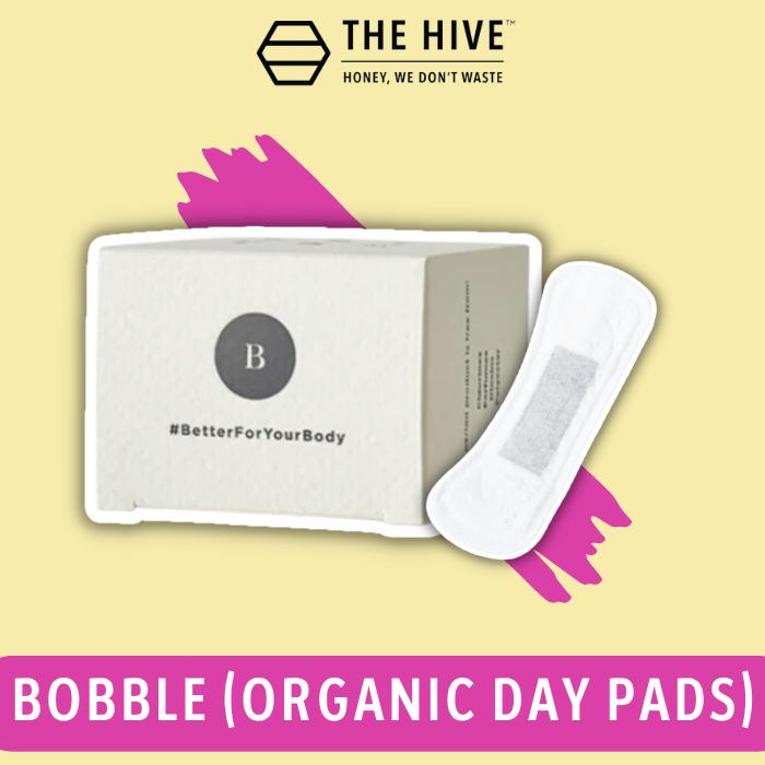 BOBBLE Organic Cotton Sanitary Day Pads Ultra-thin 240mm (16 pieces per ...