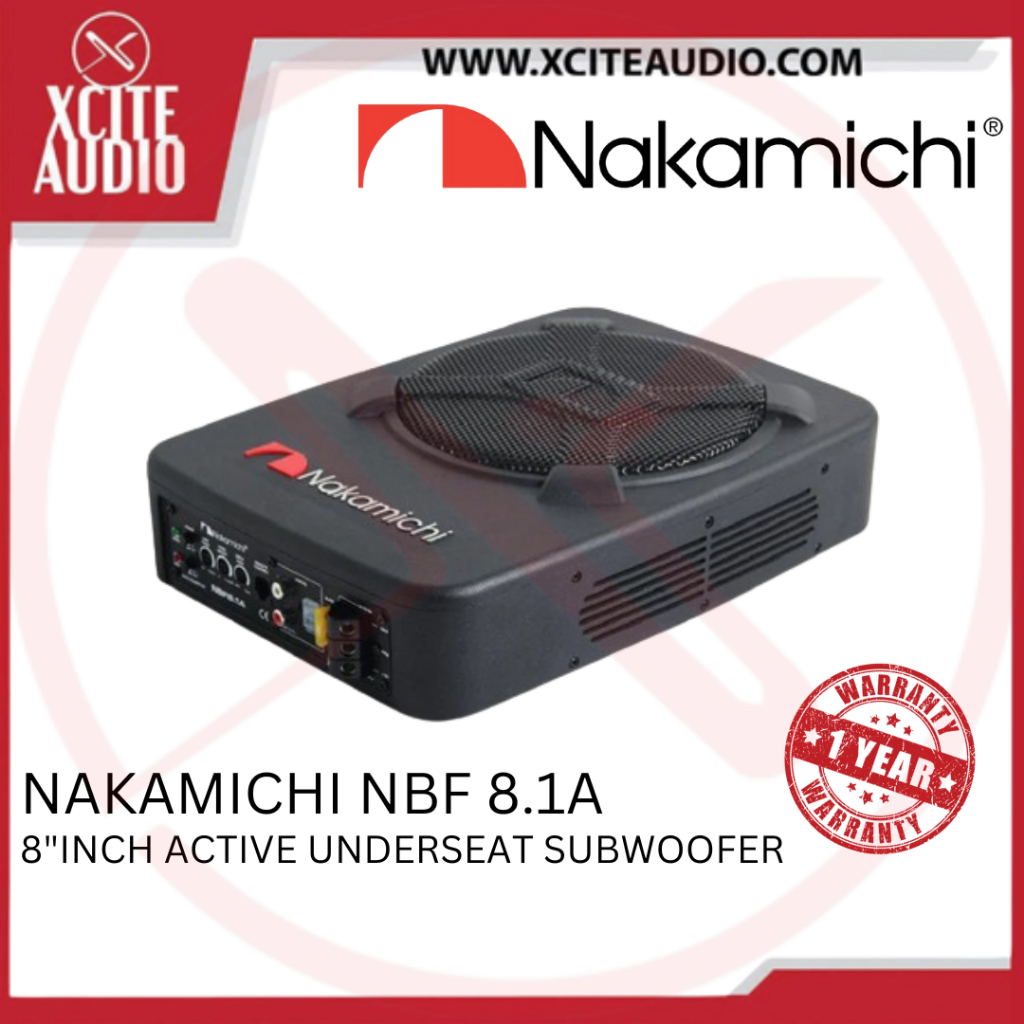 Nakamichi NBF8.1A - 8"inch 150W RMS Aluminium Active Underseat Car Subwoofer | Shopee Malaysia