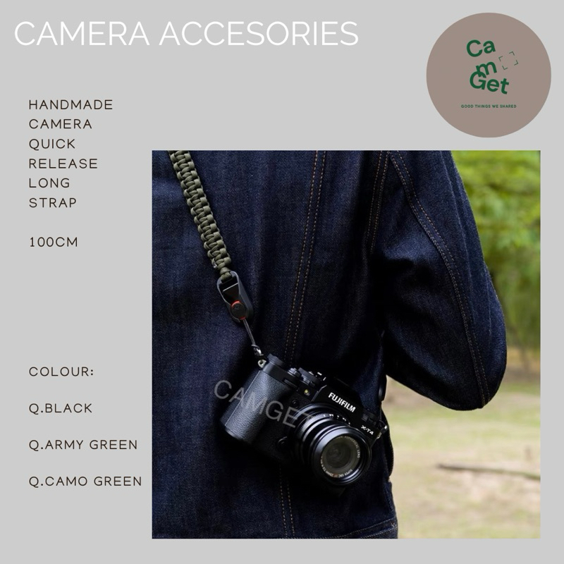 (Ready Stock) Handmade Camera Quick Release Long Strap Fujifilm Sony ...