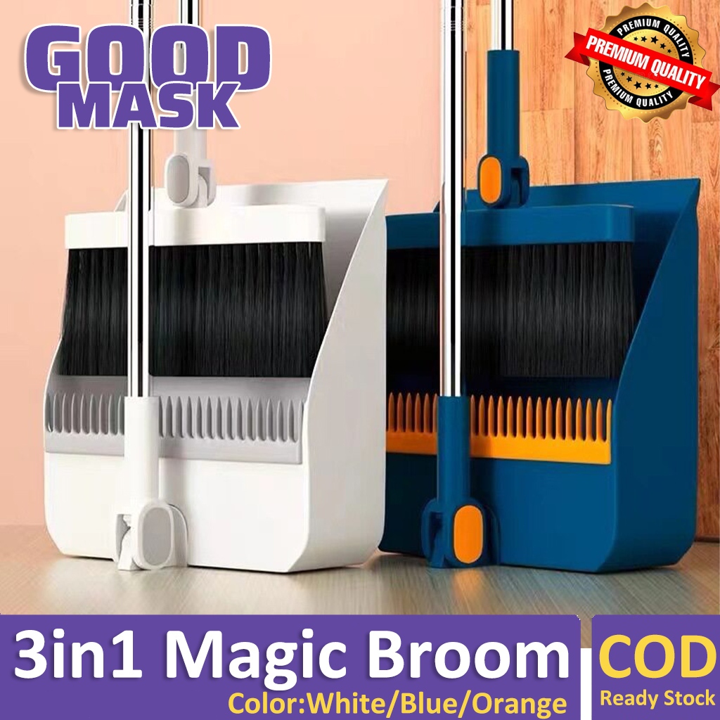 [3In1]Magic Broom Foldable Broom Dustpan Set Sweeper Broom Household ...