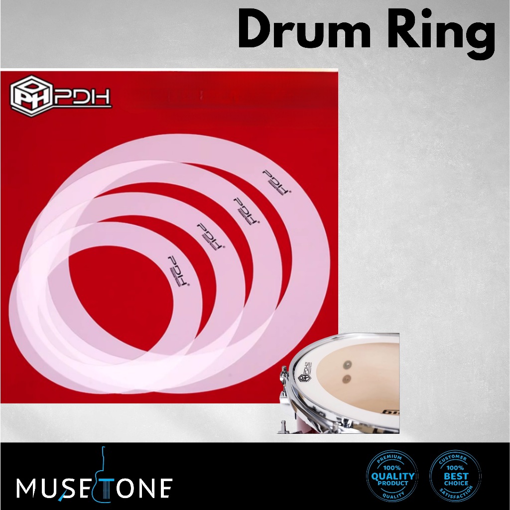 PDH Drum Ring Mute SET Drum Tone Control Ring Damper Ring Drum Muffler ...