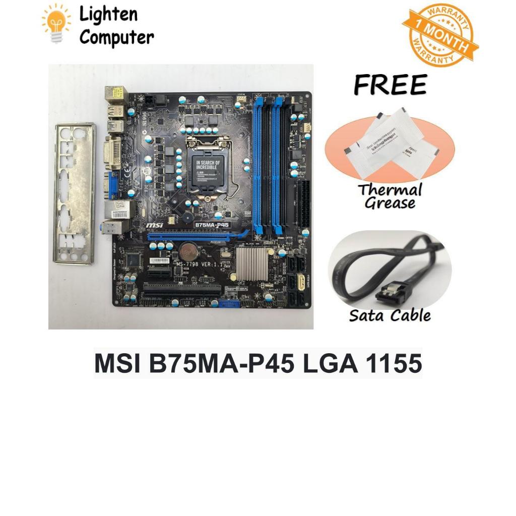 【USED】 MSI B75MA-P45 Motherboard | B75 | LGA 1155 | 3rd Gen Intel ...