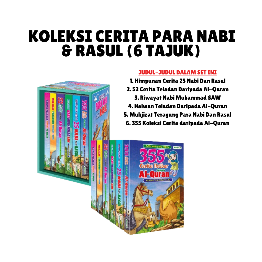 Penerbitan Addin - Koleksi Cerita Para Nabi Dan Rasul (6 Tajuk ...