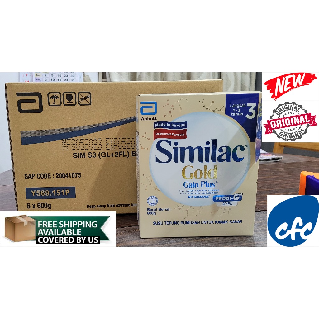 *New* Similac Gain Plus Step 3 Abbott - 600g (box) | Shopee Malaysia