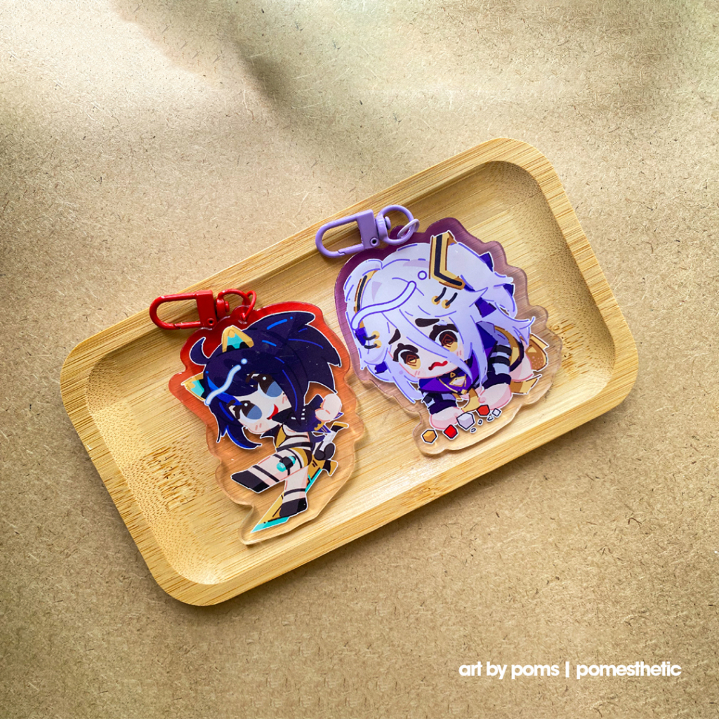 Vshojo Indie Vtuber | Kson & Henya 7cm Acrylic Keychains - poms ...