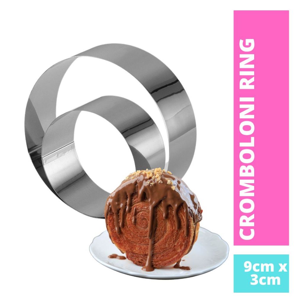 CROMBOLONI RING / BURGER RING / Adjustable Cake Mousse Mould Stainless ...