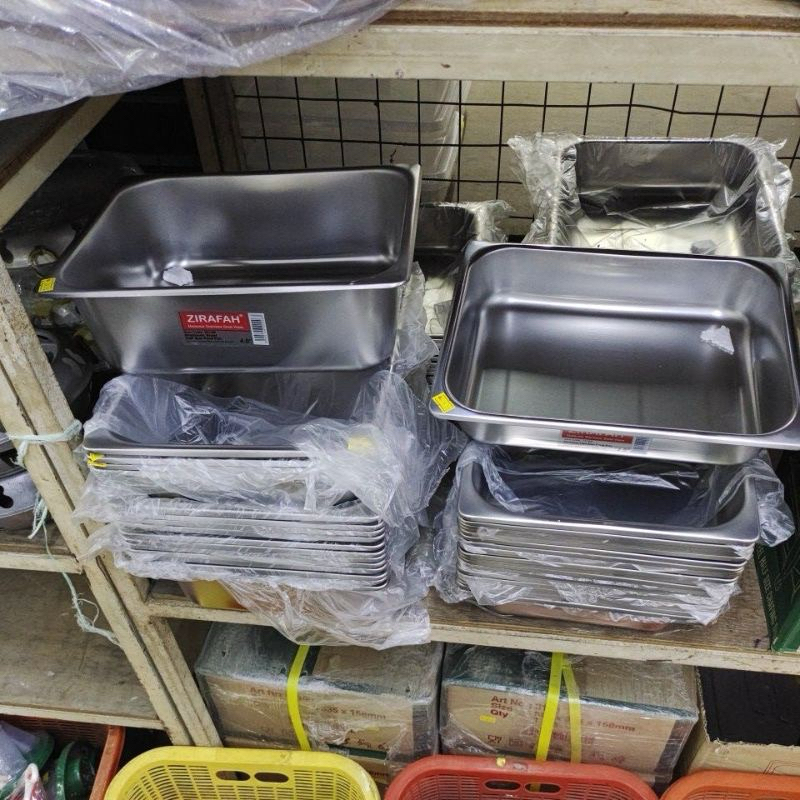 Zirafah Stainless Steel Half Size Food Pan/Buffet Tray (2.5”/4 ...