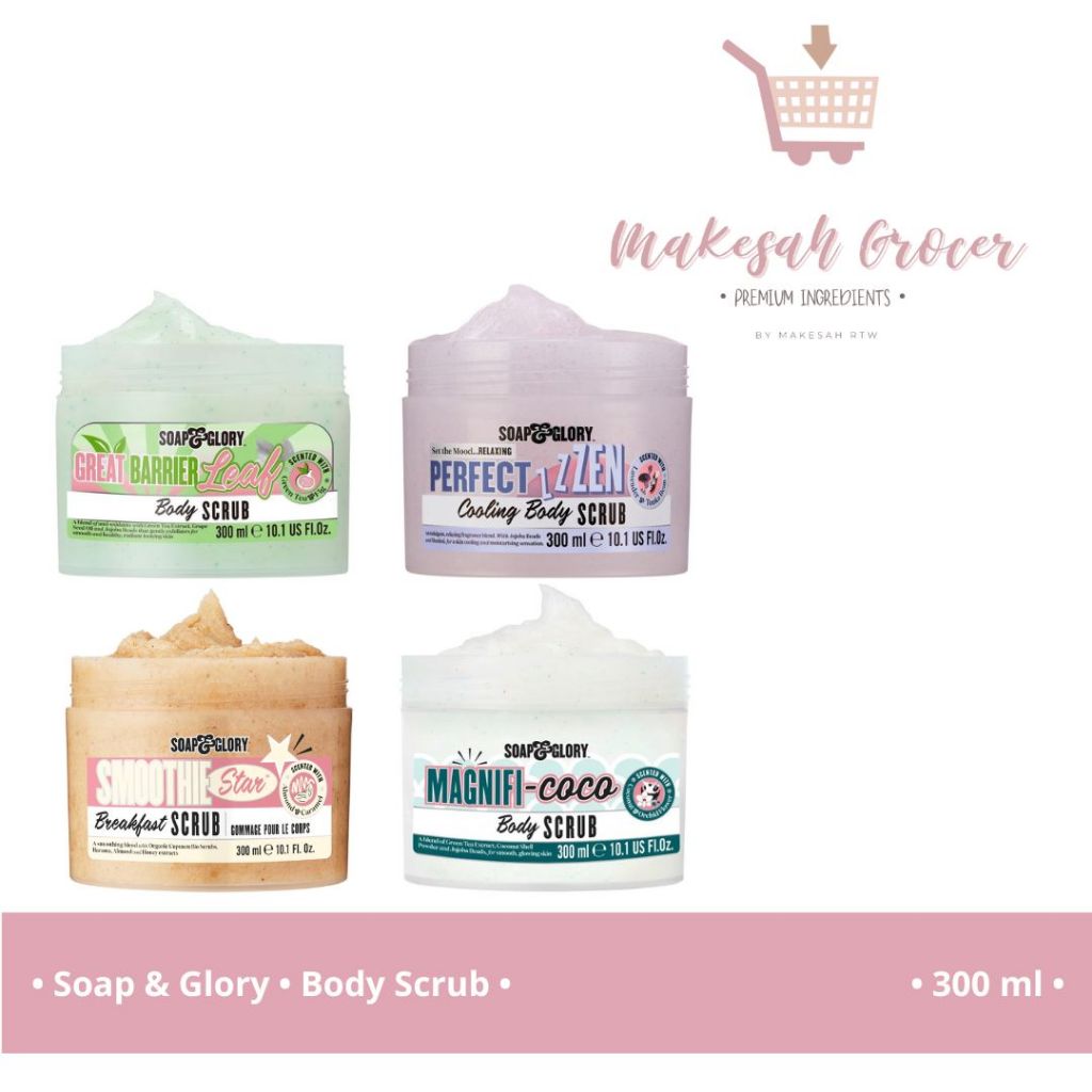 Soap & Glory SMOOTHIE Star Breakfast SCRUB/GREAT BARRIER Leaf/PERFECT ...