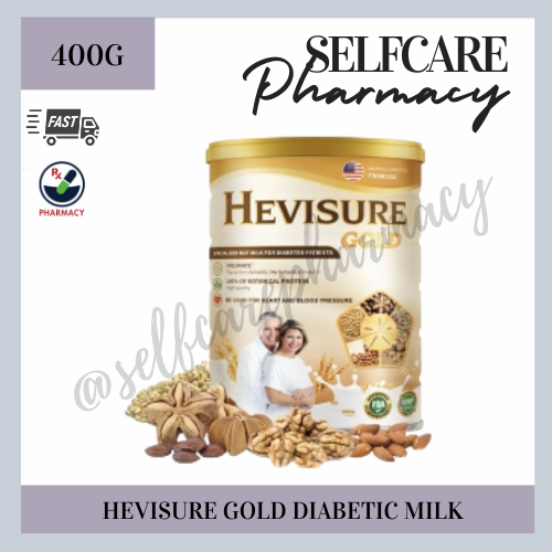 HEVISURE GOLD DIABETIC MILK 400G 100% OF BOTANICAL PROTEIN (EXP: 14/08 ...
