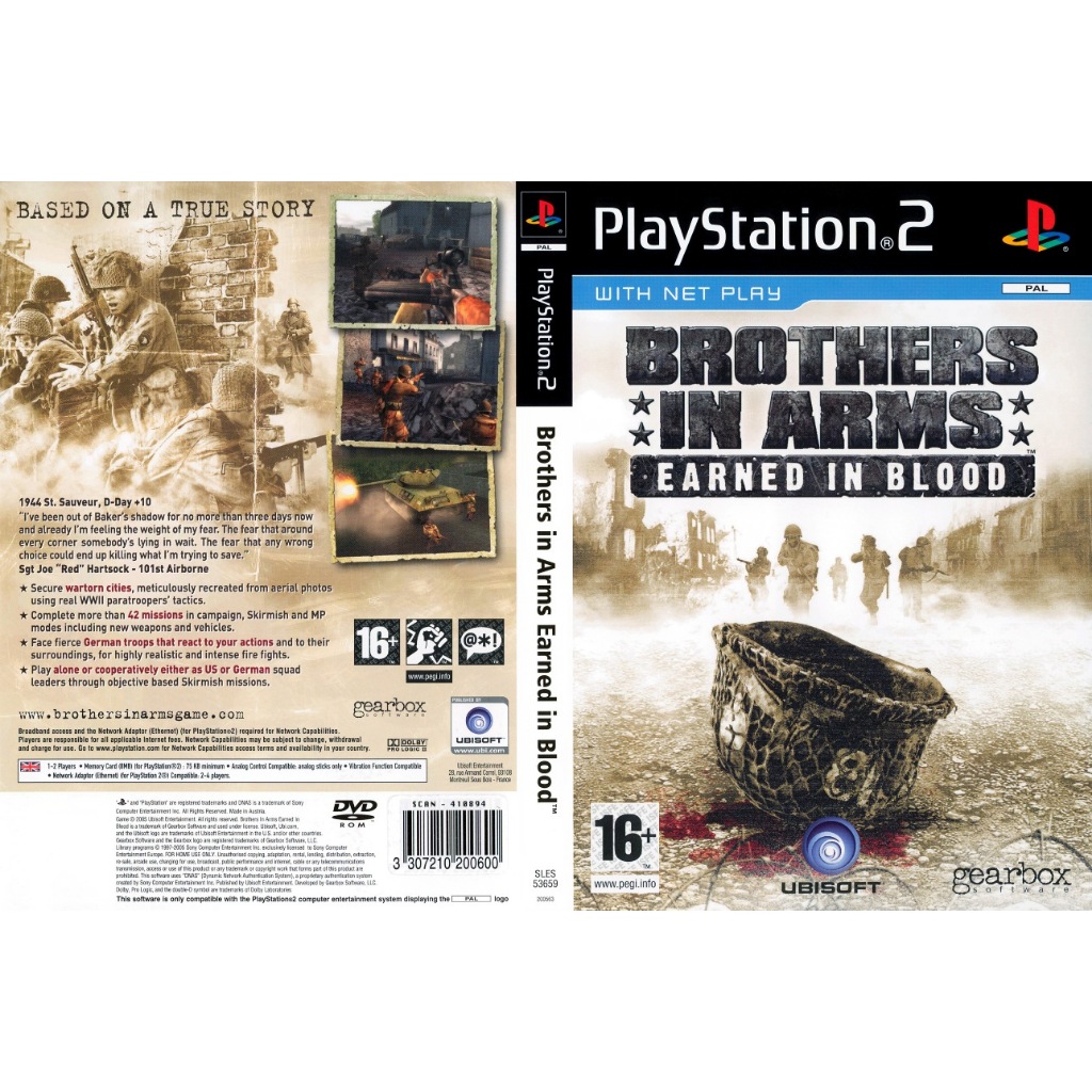 PS2 DVD Games Brothers in Arms - Earned in Blood | Shopee Malaysia