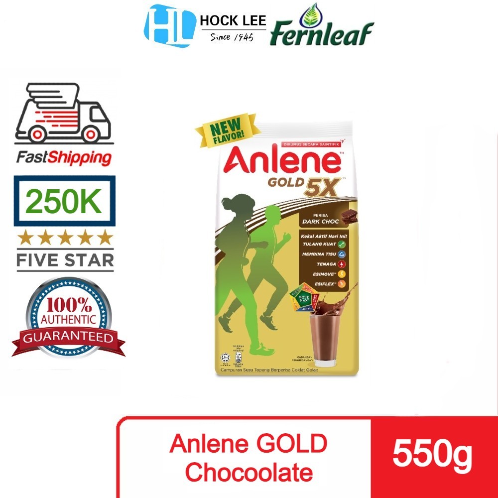 ANLENE Gold 5X High Calcium High Protein Dark Choc Milk Powder Susu ...