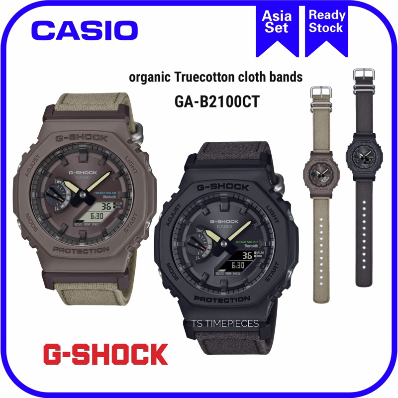 Field-style solar G SHOCK GA-B2100CT models have organic Truecotton ...