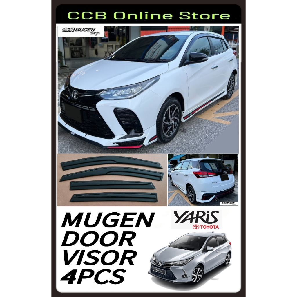 Venttec Cosmo Toyota Yaris 2019-2024 Year Mugen Door Visor - 4pcs/set | Shopee Malaysia
